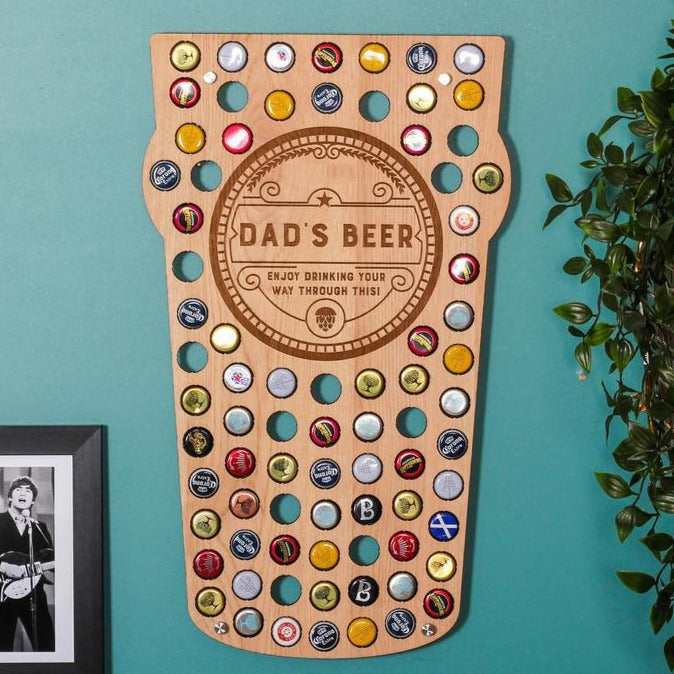 Beer Bottle Cap Holder Wood Crafts Wall Mount Beer Cap Catcher Beer Cap ...